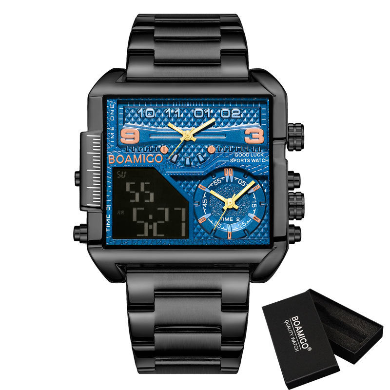 Luxury Watches for Men – BOAMIGO Gold Digital Quartz